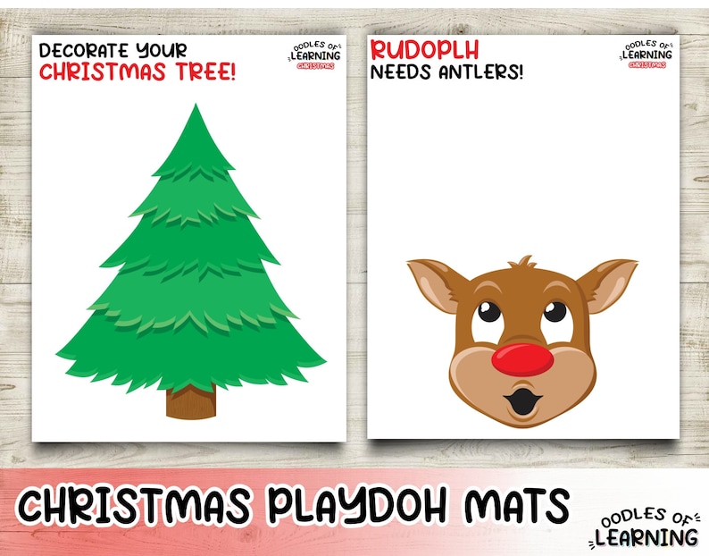 Christmas Playdoh Mats - Etsy