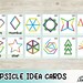 Popsicle Sticks Idea Cards Shapes - Etsy