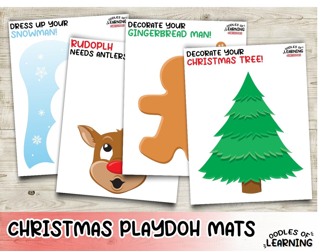 Christmas Playdoh Mats - Etsy