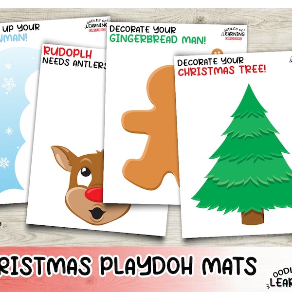 Christmas Playdoh Mats - Etsy