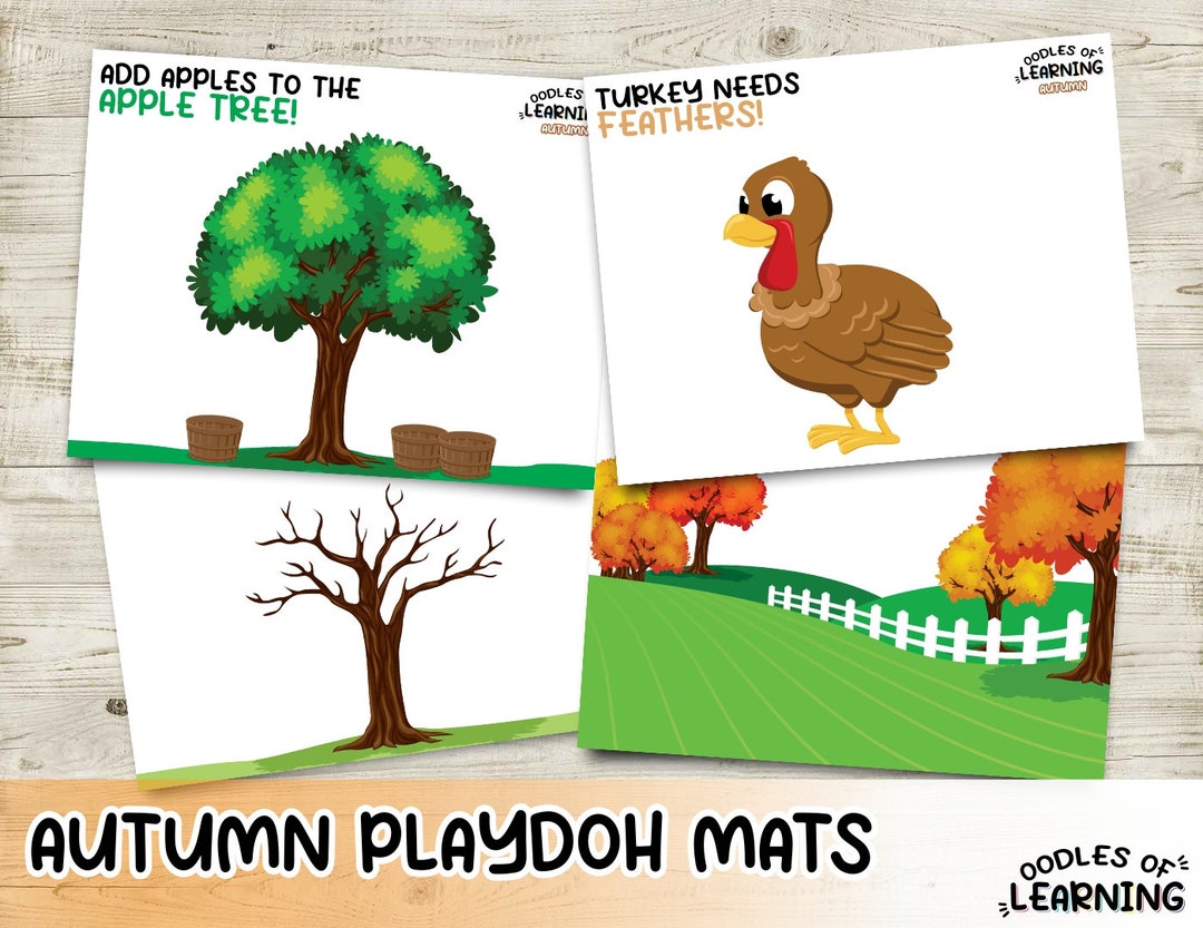 Autumn Playdoh Mats - Etsy