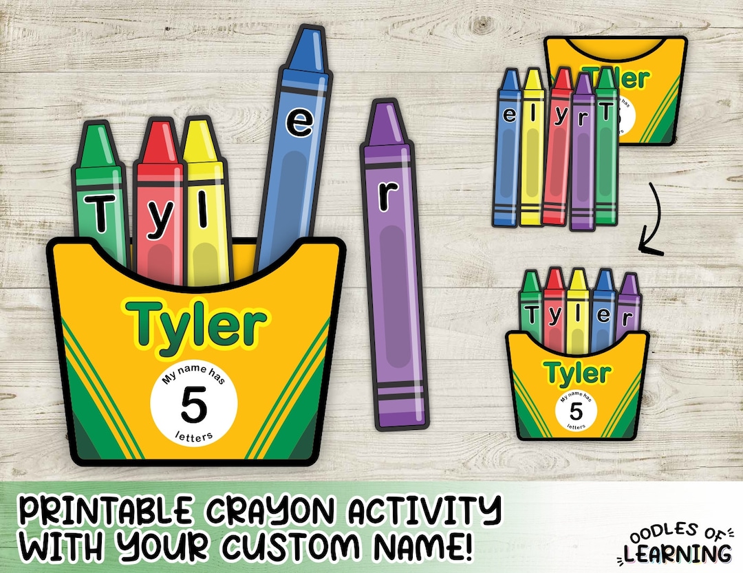Custom Crayon Name Activity Printable Download - Etsy