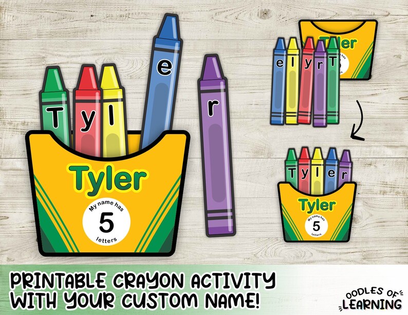Custom Crayon Name Activity Printable Download - Etsy
