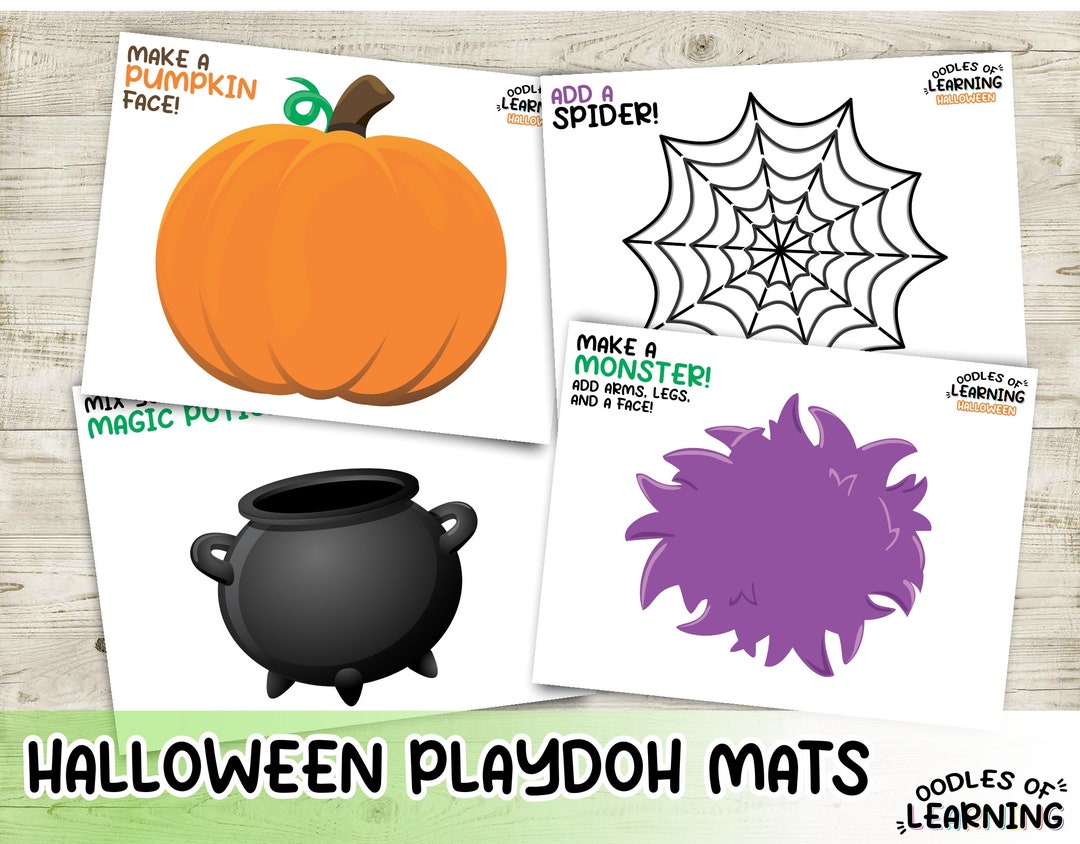 Halloween Playdoh Mats - Etsy