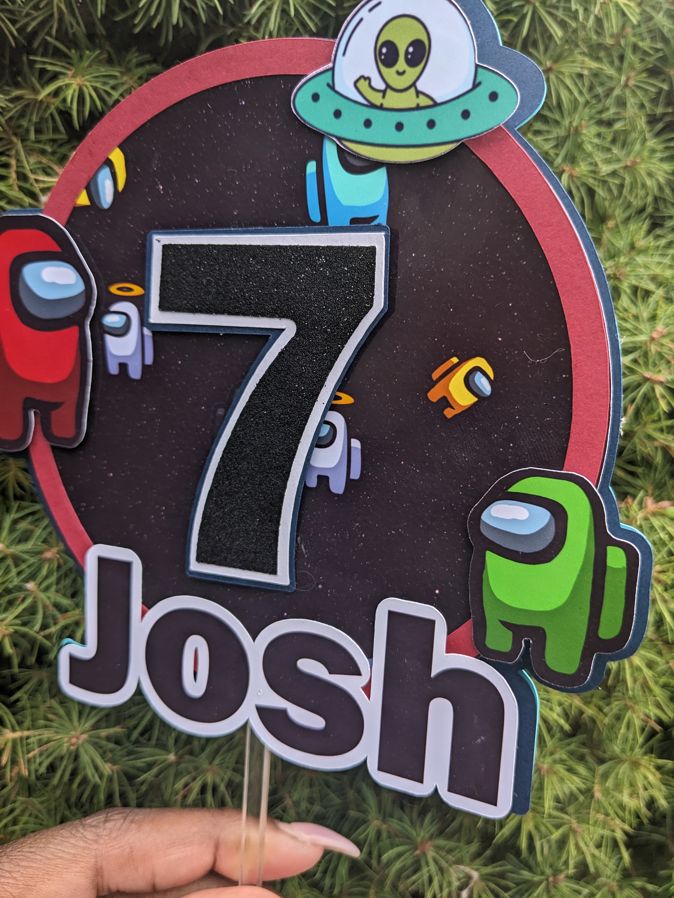 Among Us Cake Topper Among Us Themed Party Birthday Parties - Etsy