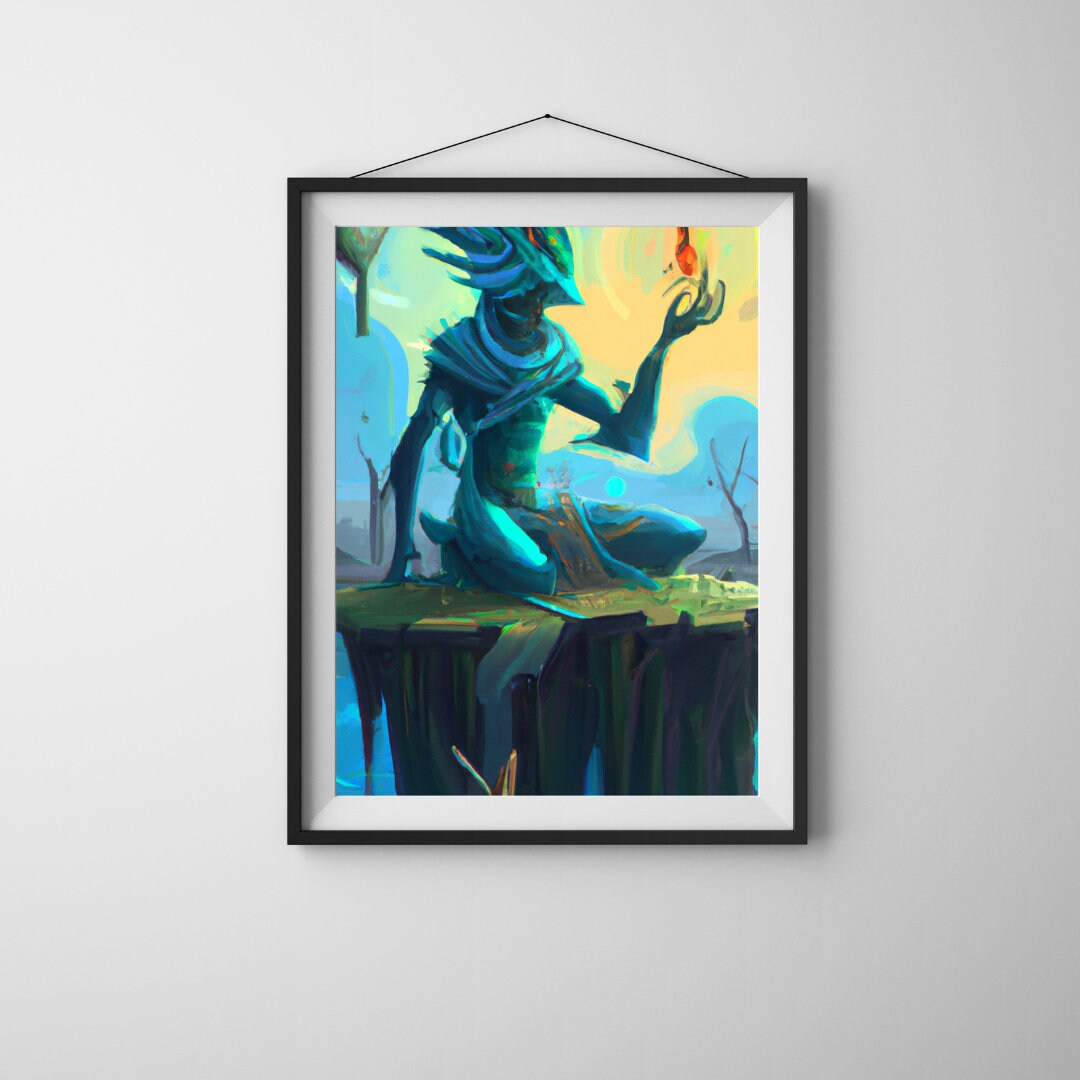 Digital Wall Art ICE SPIRIT Art Printable Art Digital Download Colorful ...