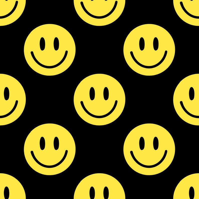 Smiley Face Digital Paper Pack – 4 Seamless Patterns | 300 DPI ...