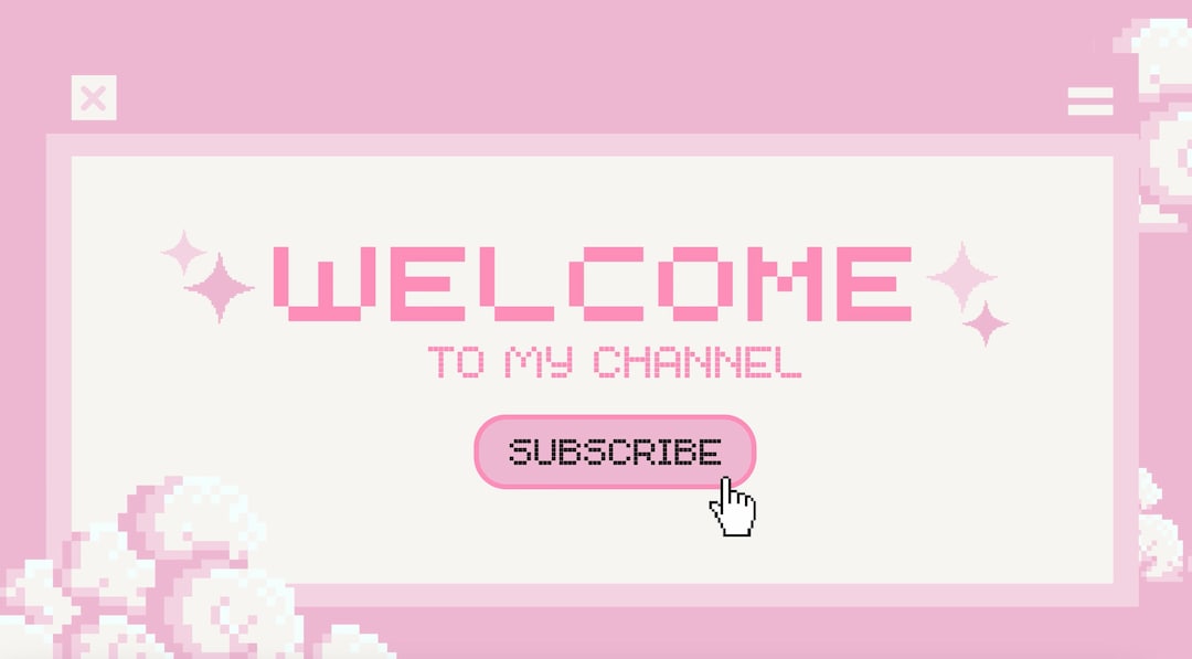 4K Pixelated welcome to My Channel Animated Stream Screen for Youtube ...
