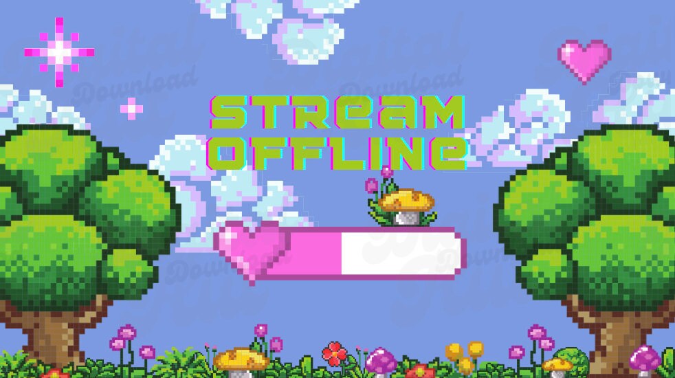 Pixel Animated Screen Screen Package Twitch, Youtube, Streaming Overlay ...