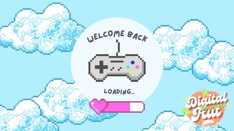 Cute 4K Pixelated Animated welcome Back loading Intro Screen for ...