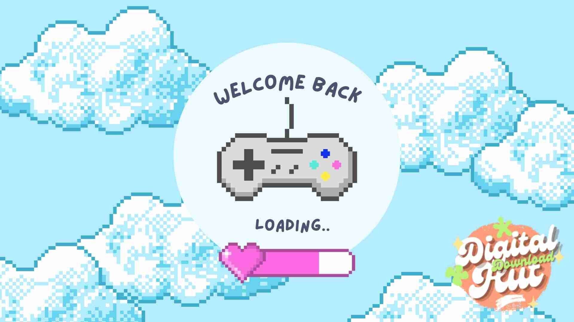 Cute 4K Pixelated Animated welcome Back loading Intro Screen for Youtube, Twitch, Streamers ...