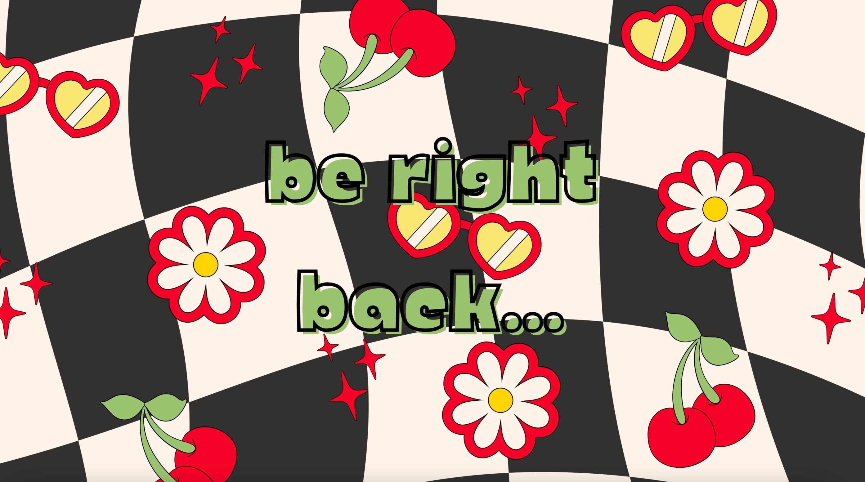 Checker Animated Twitch Overlay Pack Cherries Flowers Y2K - Etsy