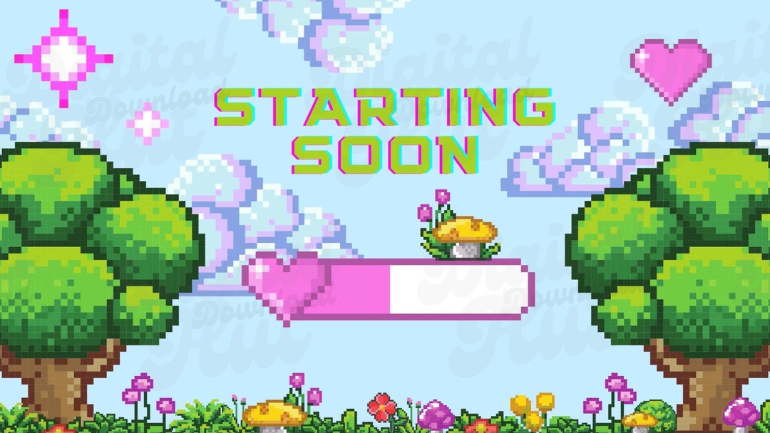 Pixel Animated Screen Screen Package Twitch, Youtube, Streaming Overlay ...