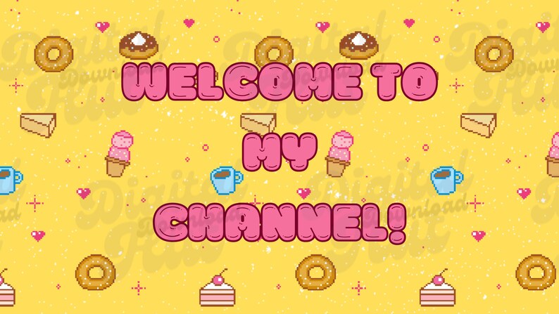 Kawaii Food Streamer Bundle Intro Screens, Welcome Screen, Animated ...