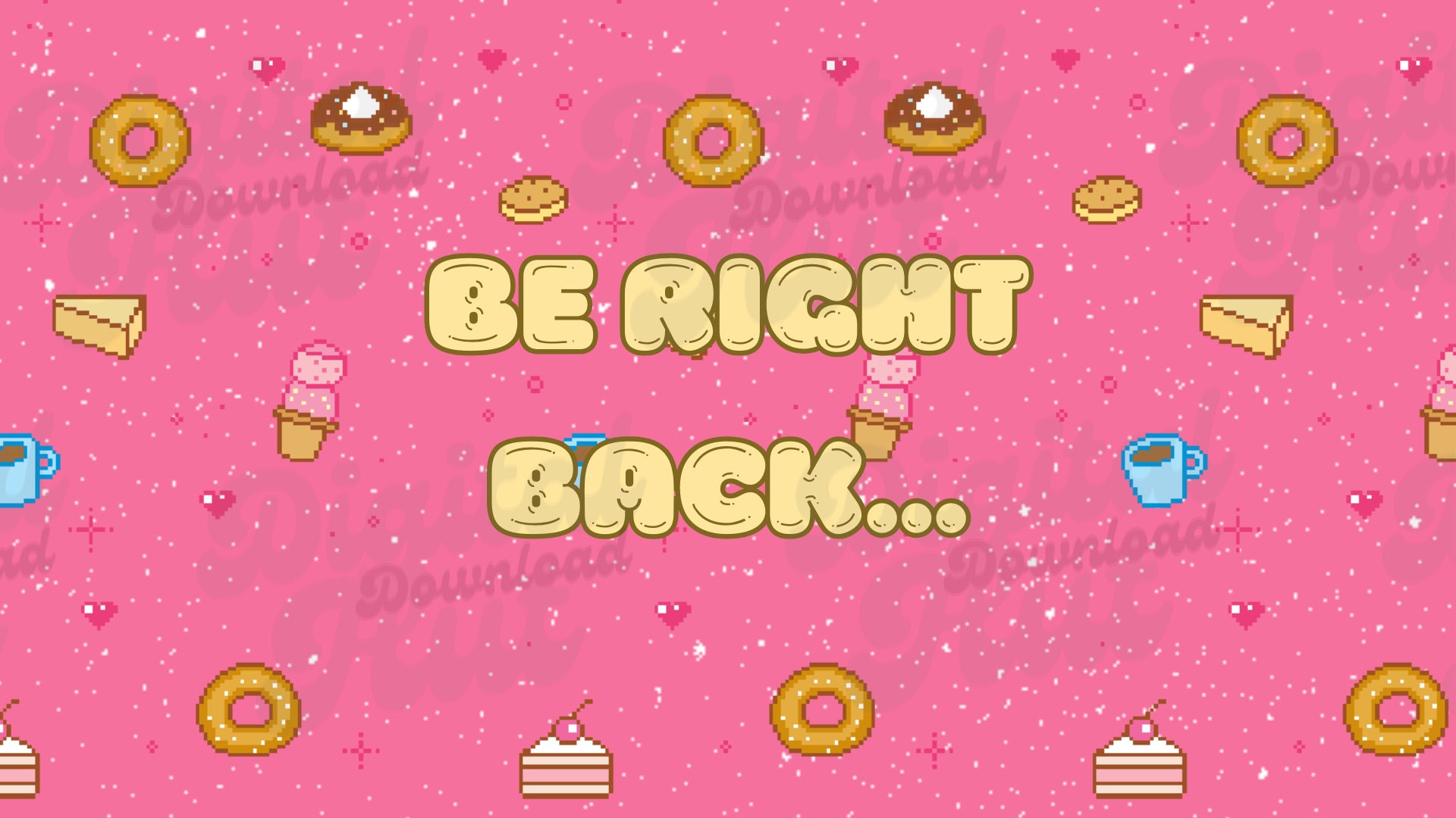 Kawaii Food Streamer Bundle Intro Screens, Welcome Screen, Animated ...