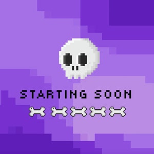 Halloween Pixelated Animated Stream Screens Scull X Bones - Etsy