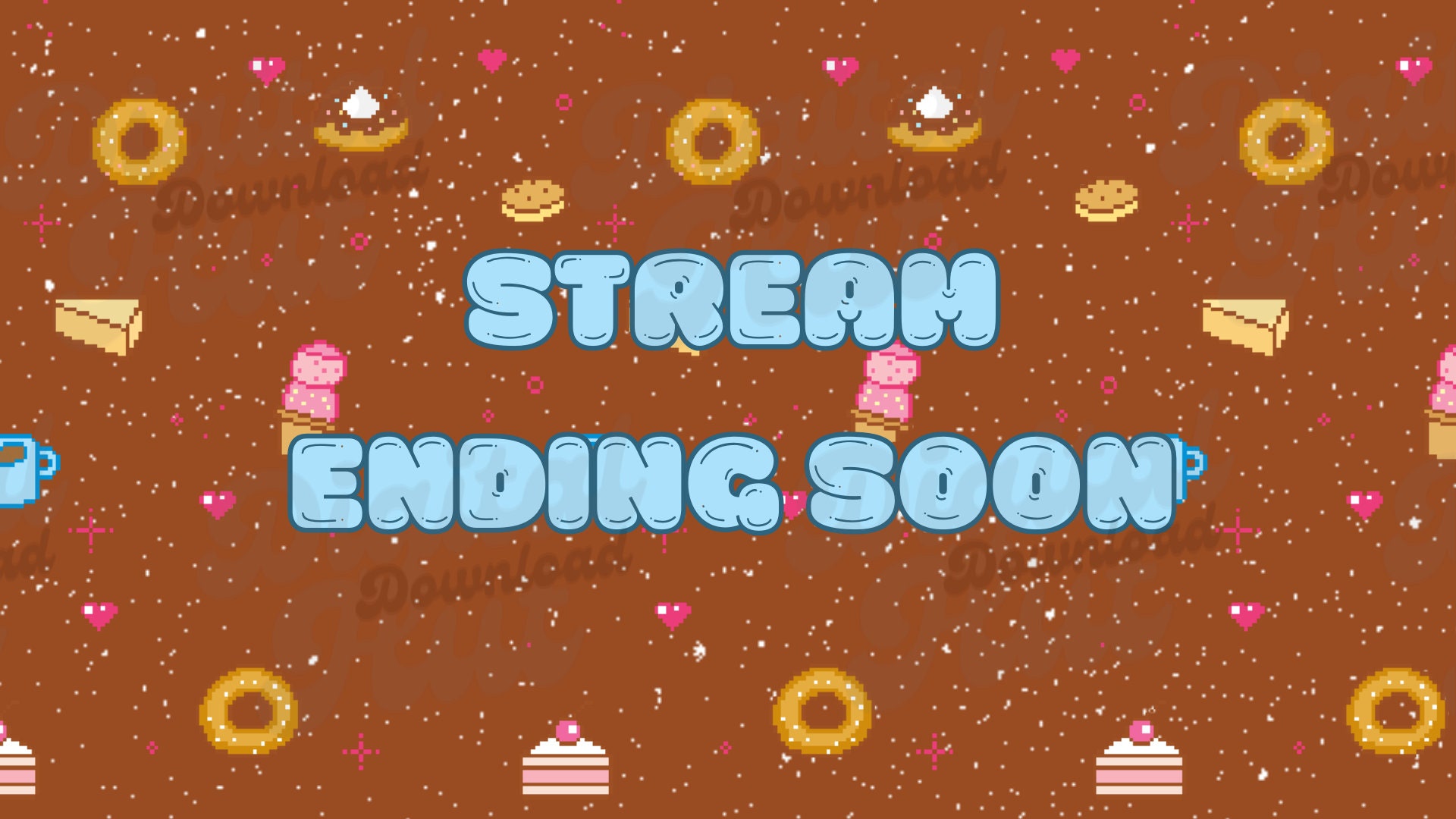 Kawaii Food Streamer Bundle Intro Screens, Welcome Screen, Animated ...