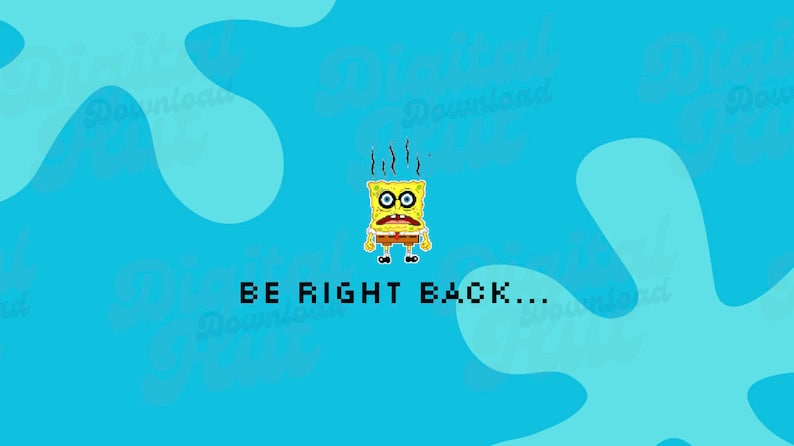 Spongebob Pixelated Stream Screens Animated Looping - Etsy