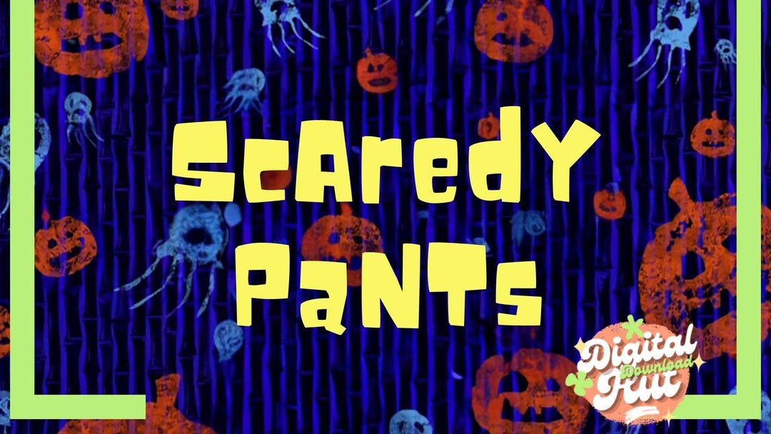 Spongebob Scaredy Pants Animated Overlay Pack Stream Screens Intro ...