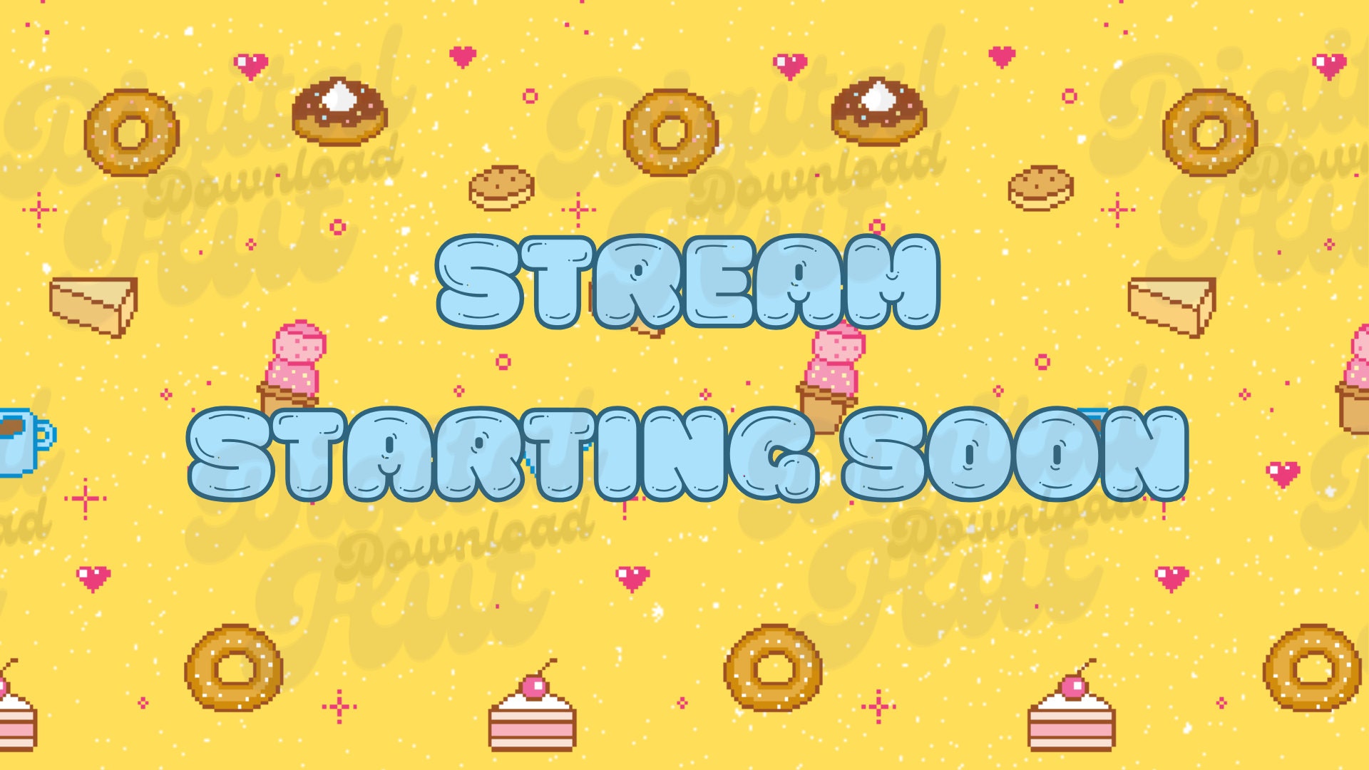 Kawaii Food Streamer Bundle Intro Screens, Welcome Screen, Animated ...