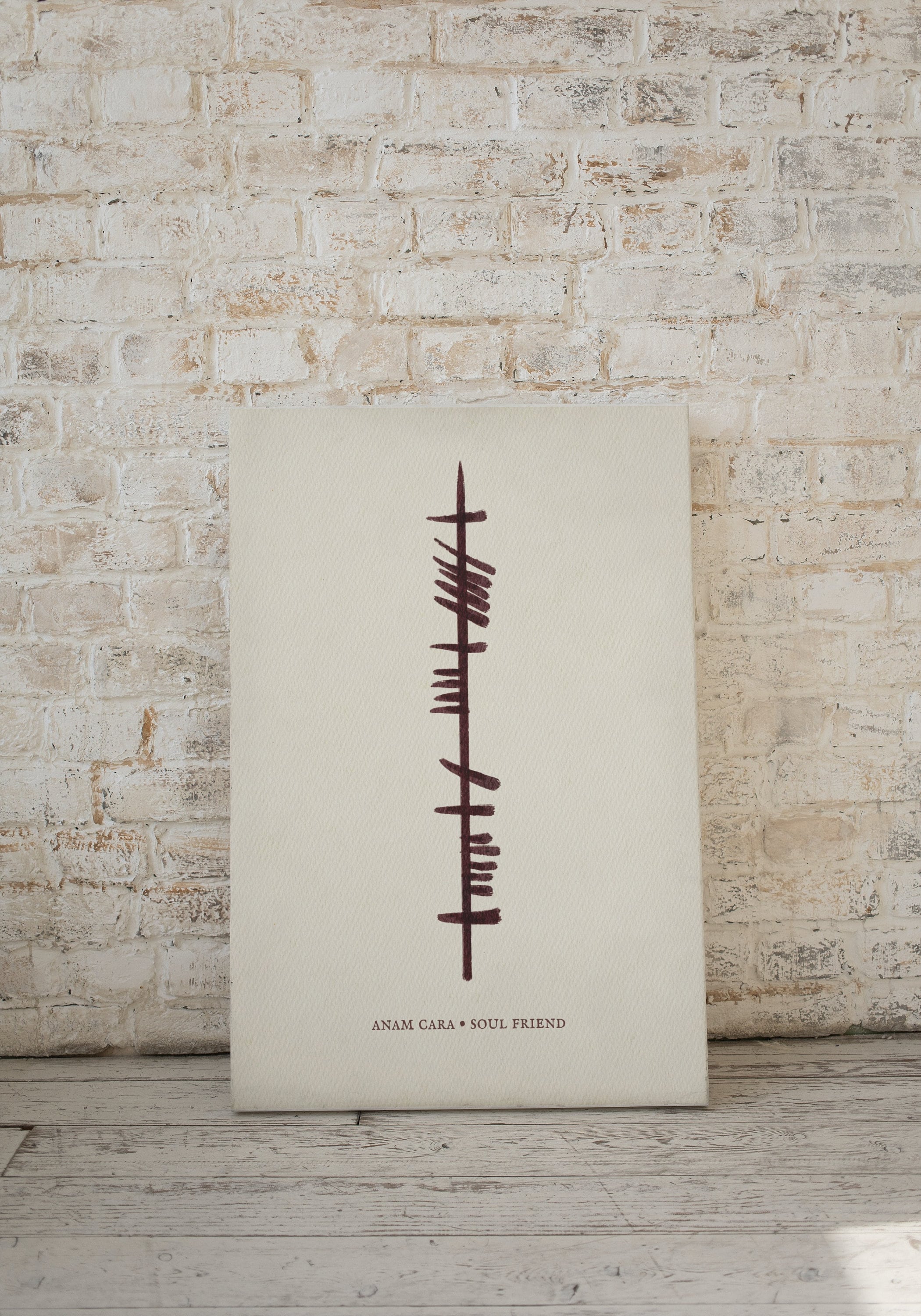 Ogham Anam Cara, Ogham Anam Cara Watercolor Painting, Ogham Soul Friend ...
