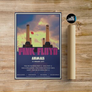 Pink Floyd Animals Album 1977 Poster, Home Decor, Wall Decor, Music ...