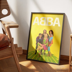 ABBA Photo Poster Print, Retro Wall Art, Retro Music Poster, Home Decor ...
