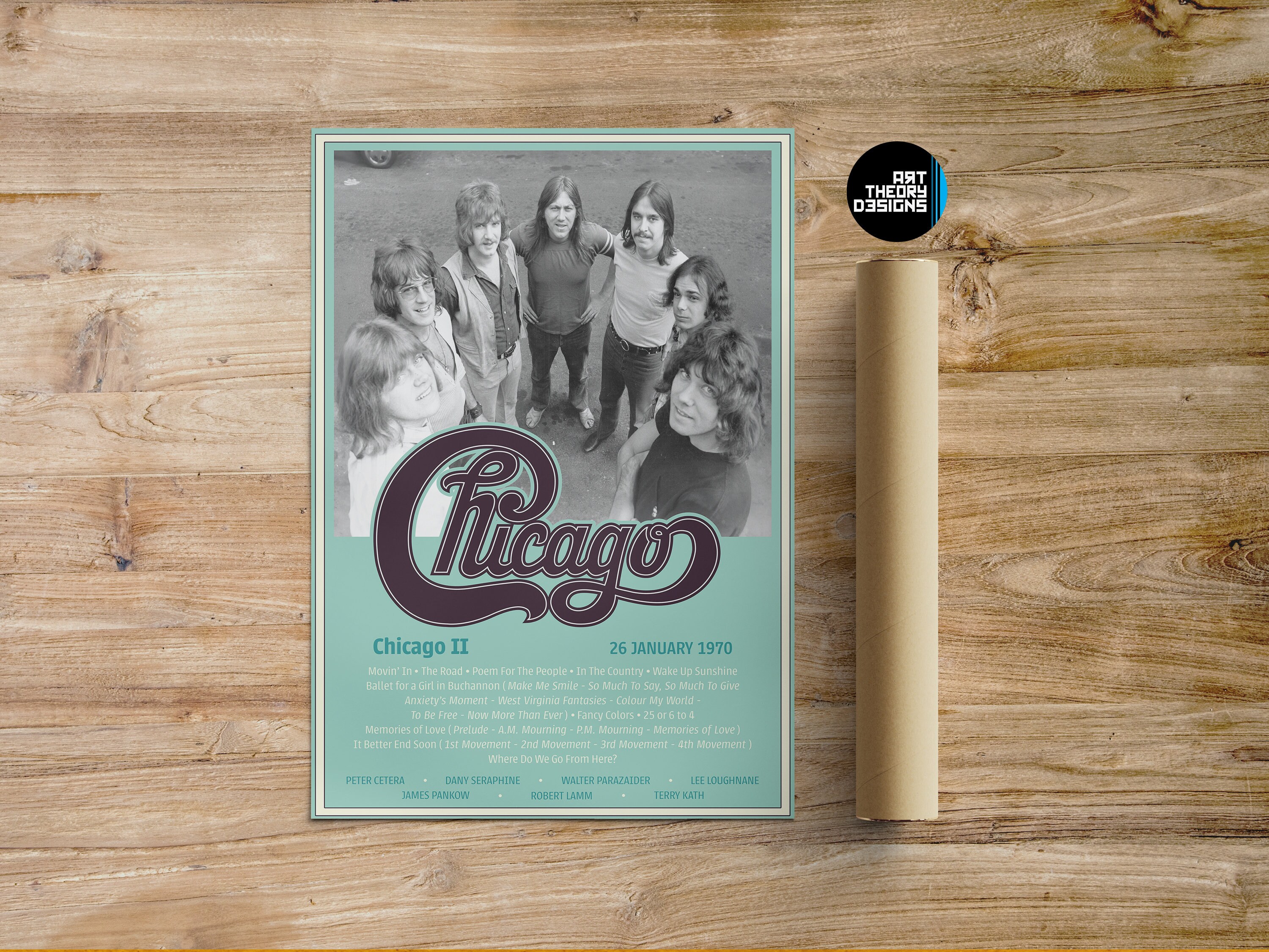 Chicago Band Chicago II Album Poster, Vintage Wall Art, Retro Music ...