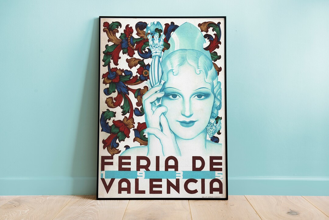 Feria De Valencia 1935 Vintage Poster Print – Classic European Art Deco ...