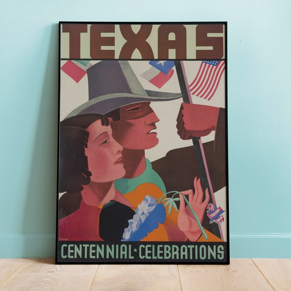 Texas Poster - Etsy