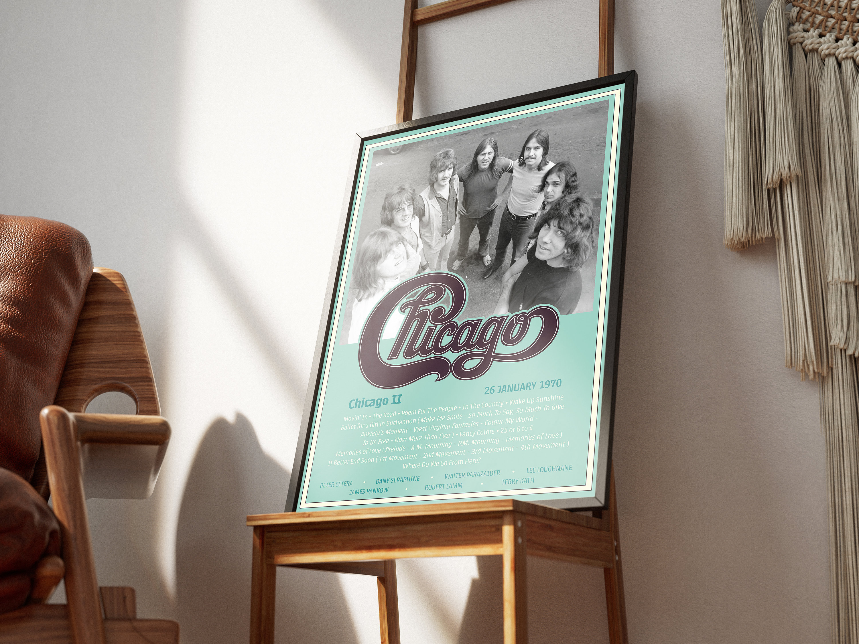 Chicago Band Chicago II Album Poster, Vintage Wall Art, Retro Music ...