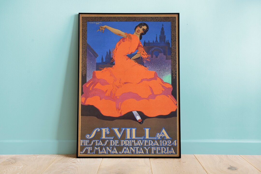 Feria De Sevilla Vintage Travel Poster: Spanish Fair Art Print - Etsy