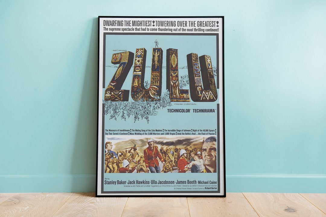 Zulu Movie Poster Print 1963, B Movie Posters, Wall Art, Home Decor ...
