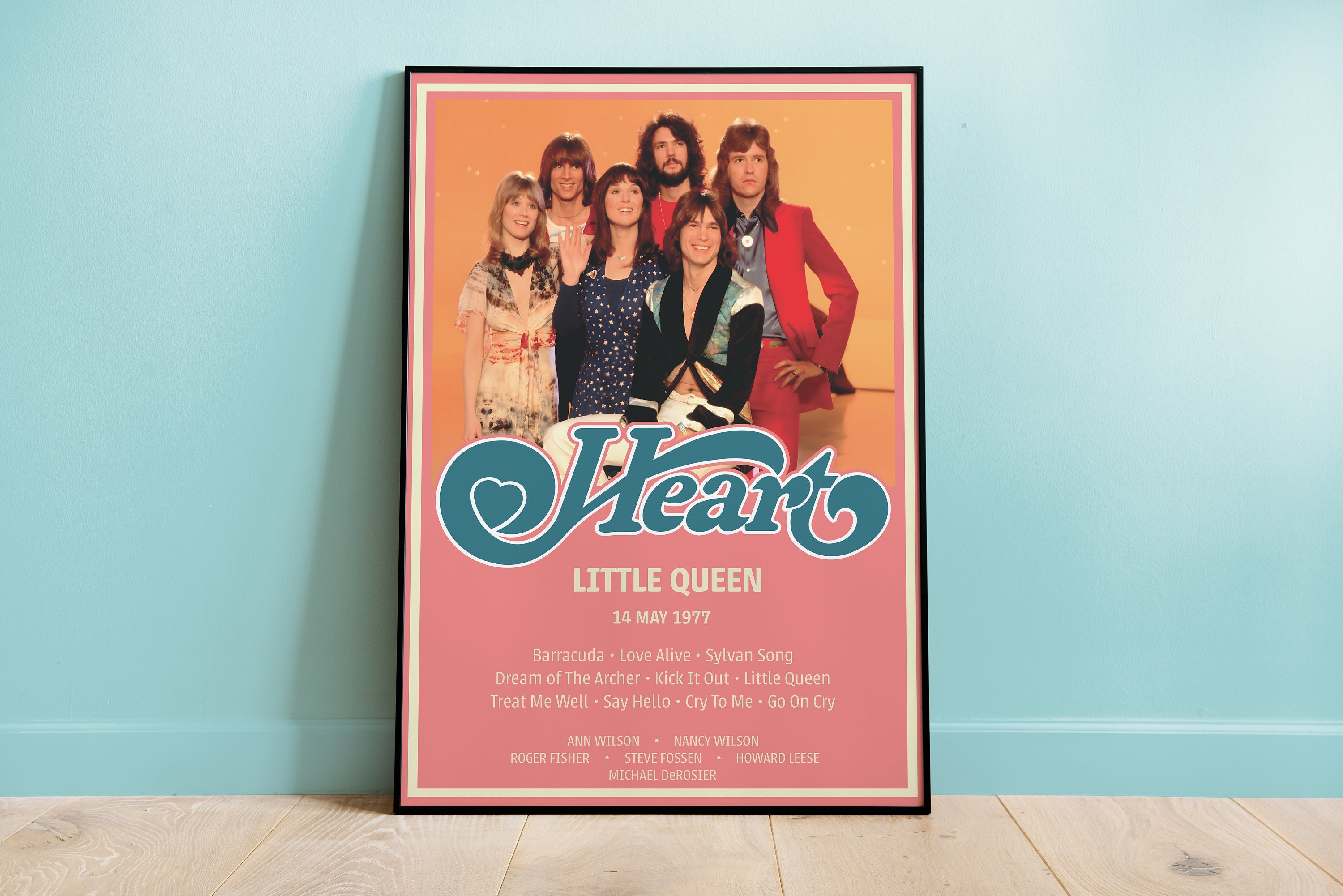 Heart the Band Little Queen Album Poster, Vintage Wall Art, Vintage ...