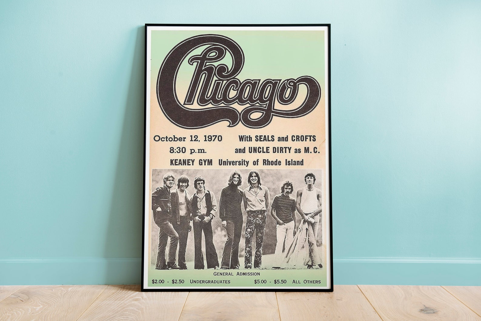 Chicago Band Rhode Island Vintage Concert Poster, Vintage Wall Art ...