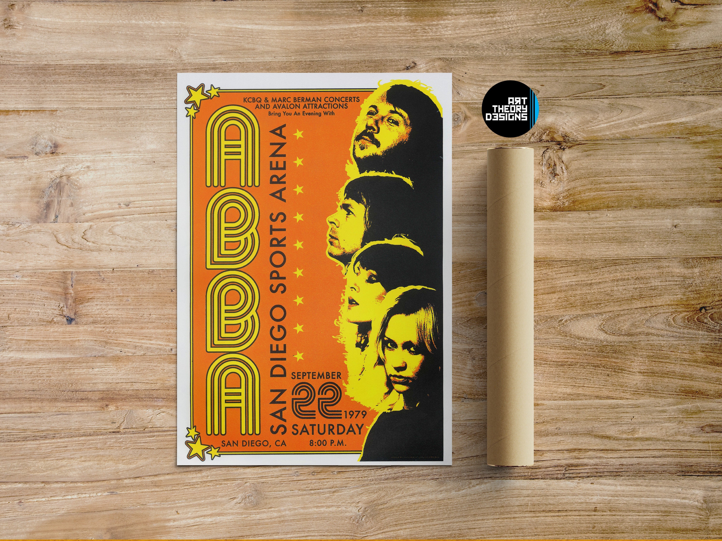 ABBA San Diego Concert Poster Print, Retro Wall Art, Retro Music Poster ...