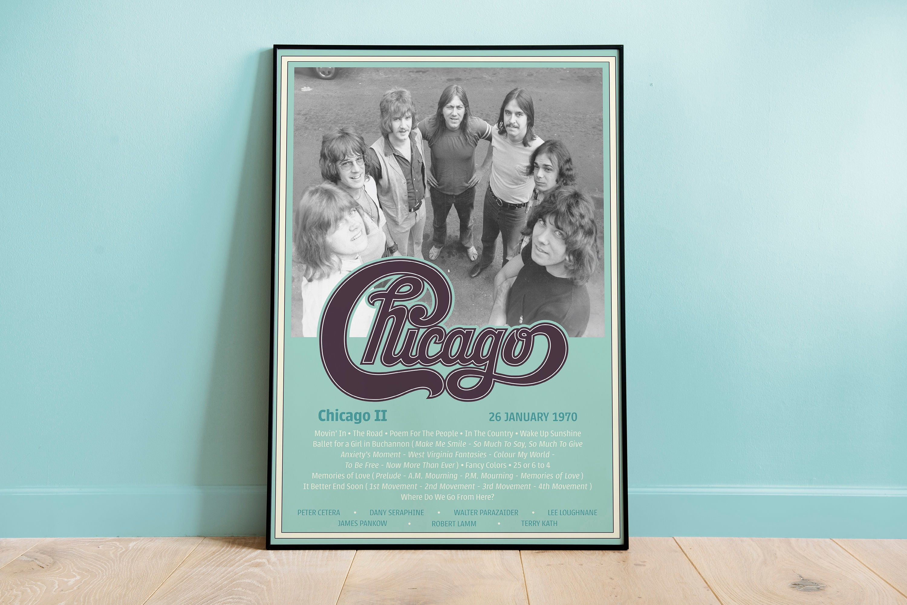 Chicago Band Chicago II Album Poster, Vintage Wall Art, Retro Music ...