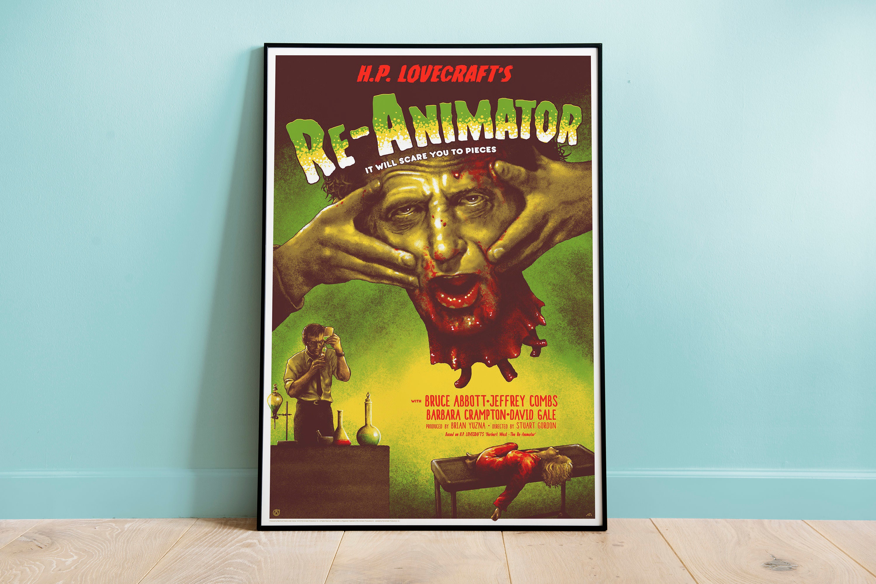 Re-animator Movie Poster 1985, B Movie Posters, Wall Art, Home Decor, Retro Style Prints ...