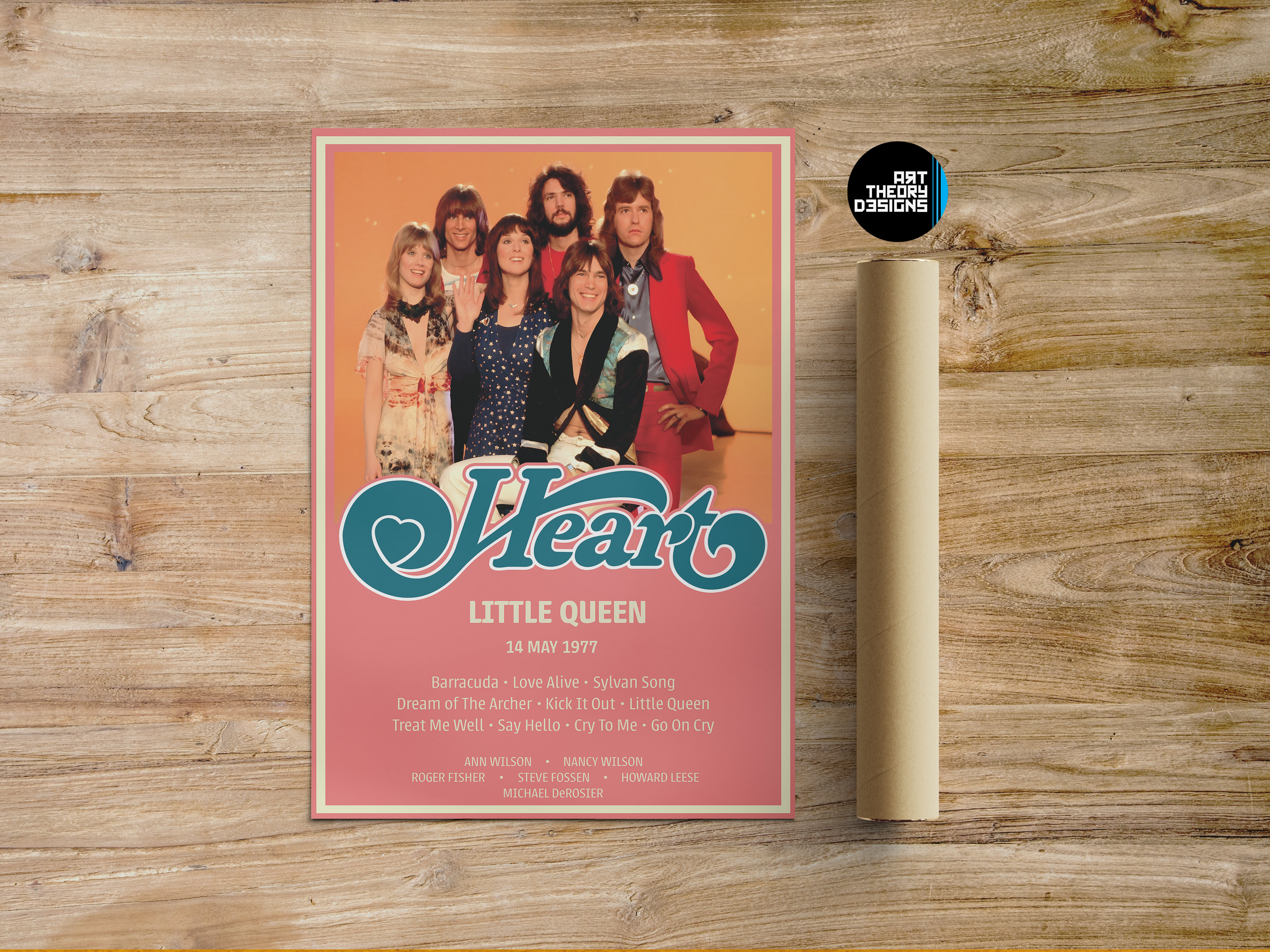 Heart the Band Little Queen Album Poster, Vintage Wall Art, Vintage ...