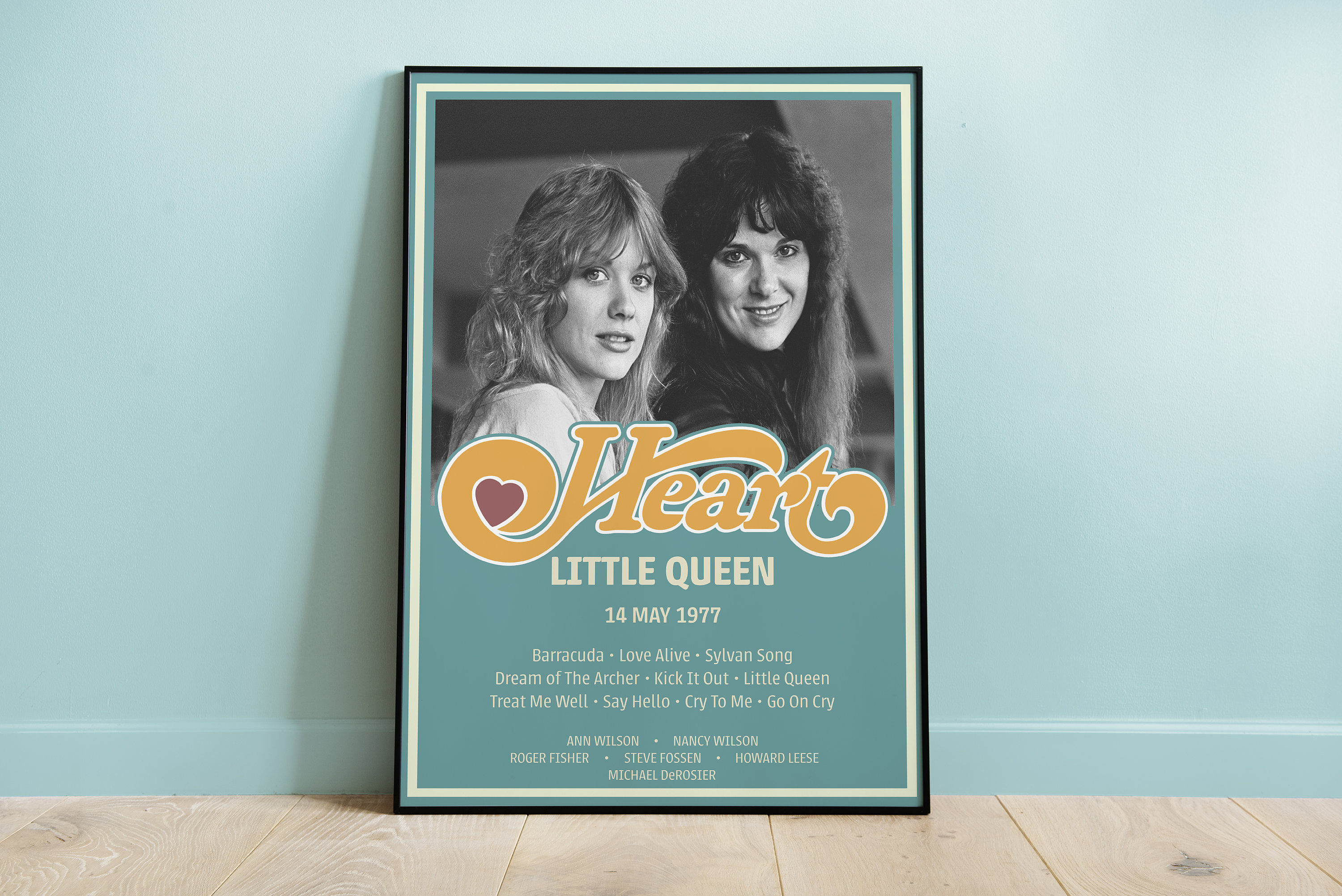 Heart the Band Little Queen Album Poster, Vintage Wall Art, Vintage ...