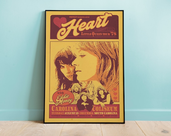 Heart & Walter Egan 1977 Concert Poster, Erie County Fieldhouse - Etsy