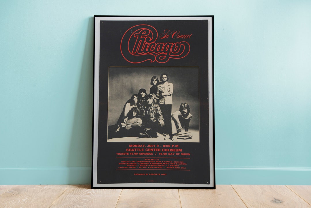 Chicago Band Concert Poster, Vintage Wall Art, Vintage Music Poster ...