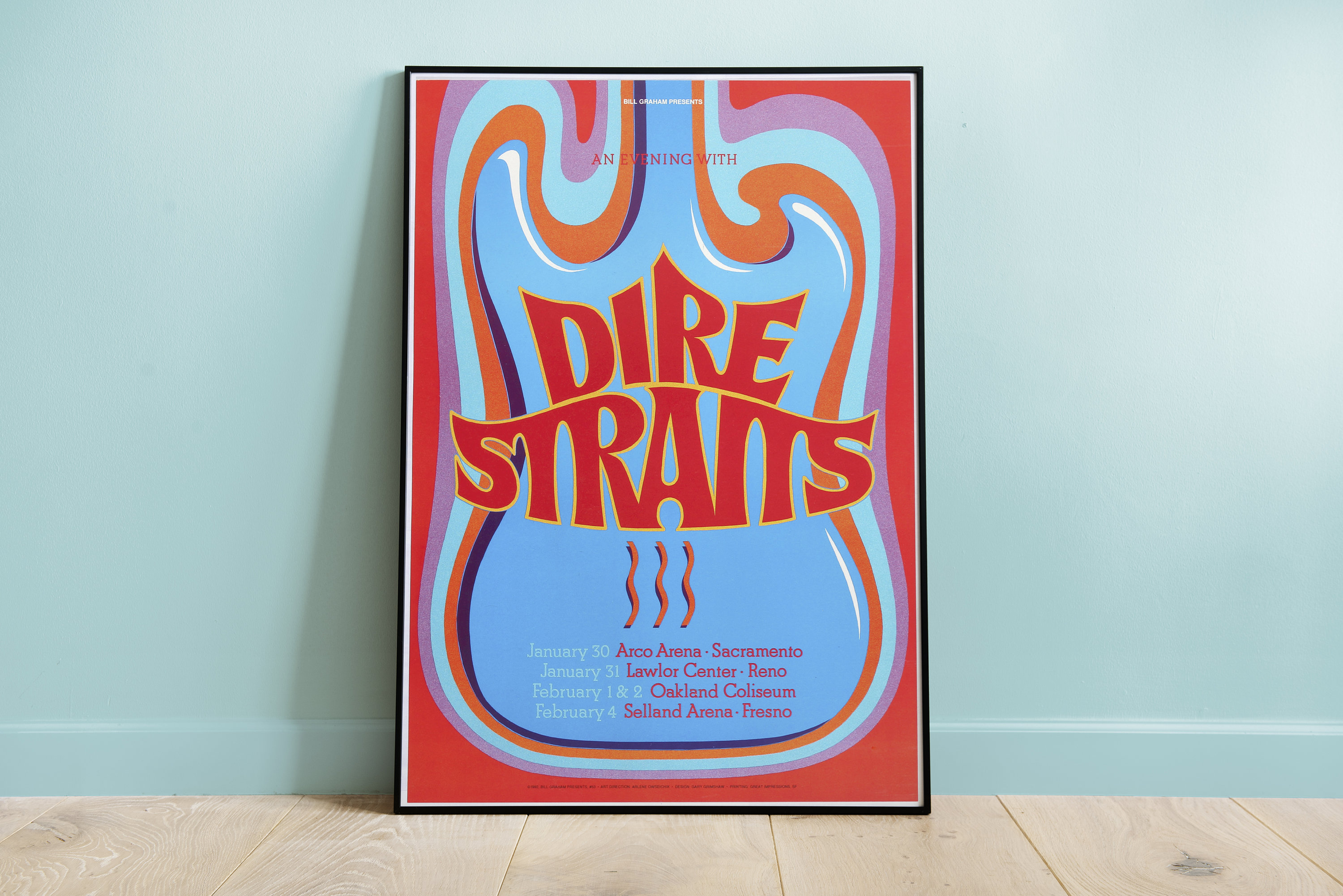 Dire Straits Concert Poster, Music Gift, Classic Rock Decor, Printable ...