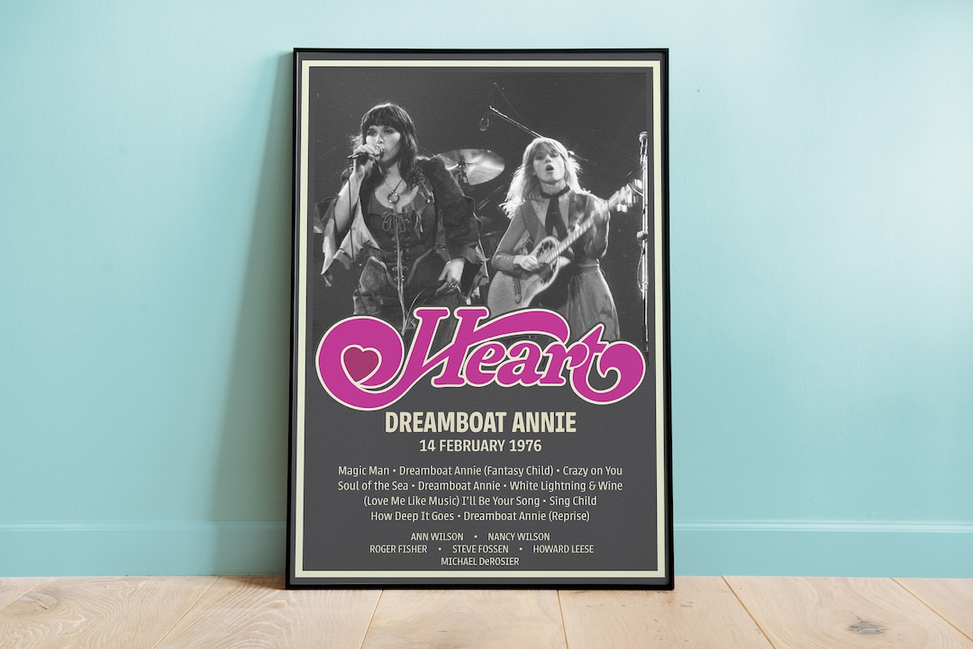 Heart the Band Dreamboat Annie Album Poster, Vintage Wall Art, Vintage ...