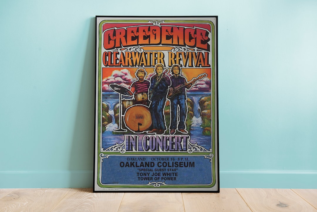 Creedence Clearwater Revival Concert Poster, CCR Poster, Retro Wall Art ...