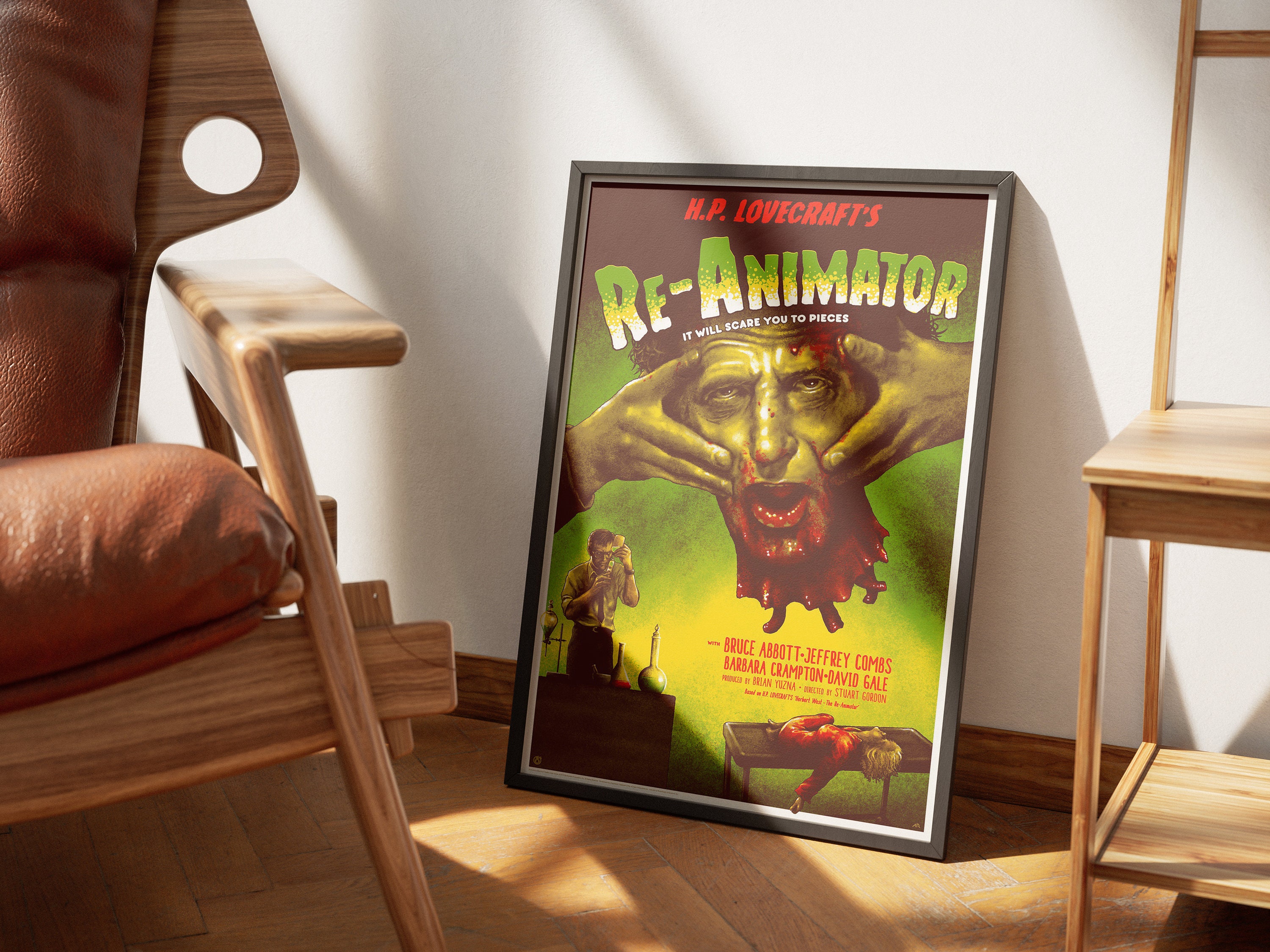 Re-animator Movie Poster 1985, B Movie Posters, Wall Art, Home Decor ...