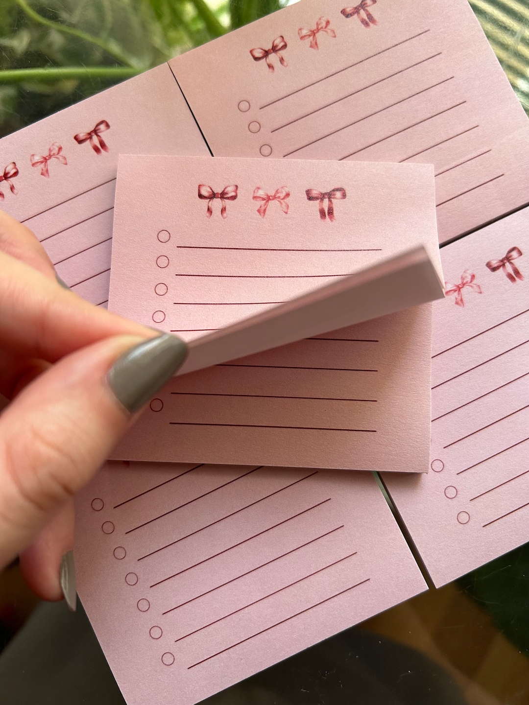 Pink Bow Sticky Notes, Coquette, Small Gifts, Post It Notes, to Do List ...