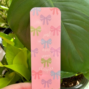 Preppy Pastel Bow Bookmark, Bookish, Reading Journal, Cute, Girlie ...