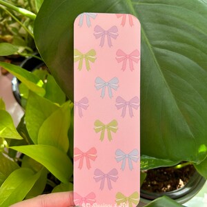Preppy Pastel Bow Bookmark, Bookish, Reading Journal, Cute, Girlie ...