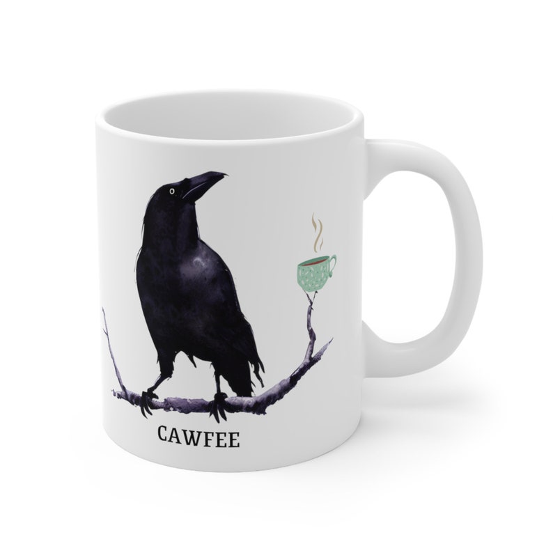 Cawfee Crow Mug Bird Gift Crow Gift Gothic Mug Crow Art Raven - Etsy UK